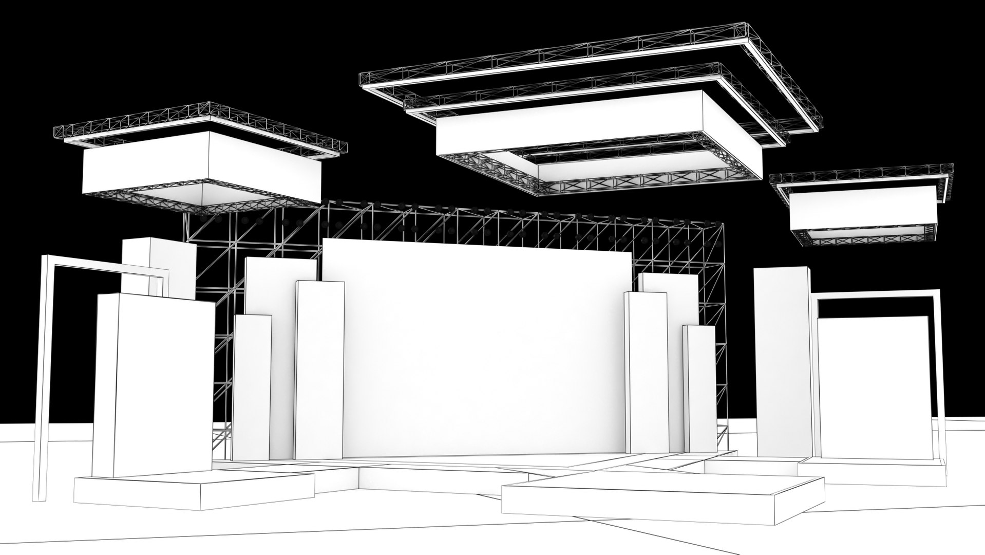 Virtual Concert Stage 07 3D Model - TurboSquid 2262322