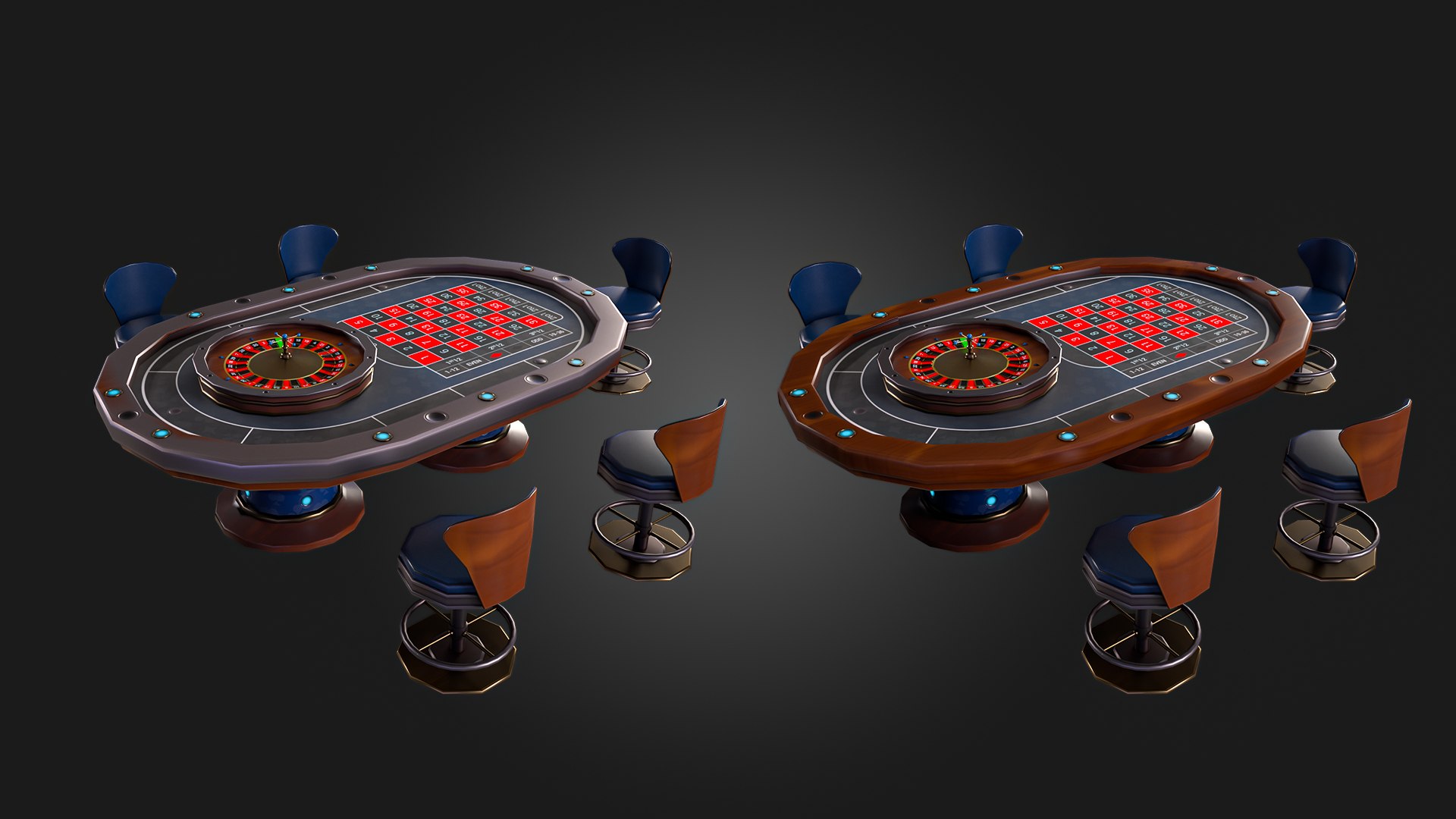 3D Model Roulette Table - TurboSquid 2225063