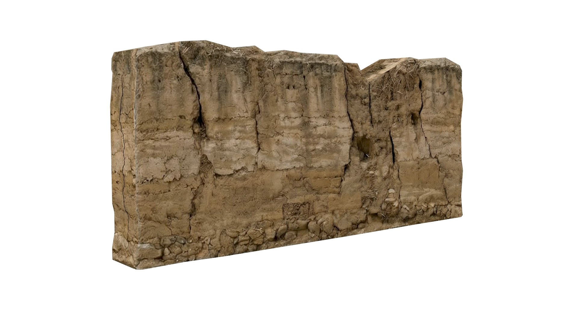 3D Rammed Earth Wall Segment Model - TurboSquid 2534343