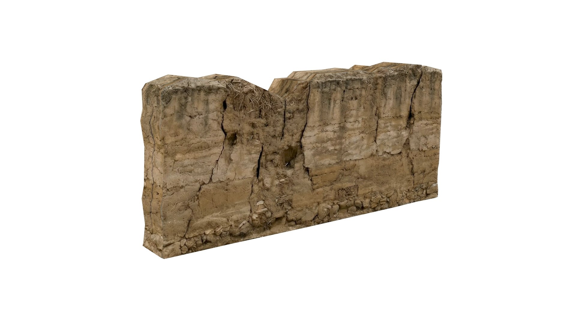 3D Rammed Earth Wall Segment Model - TurboSquid 2534343