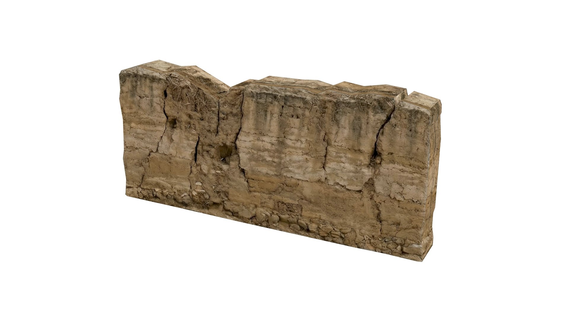 3D Rammed Earth Wall Segment Model - TurboSquid 2534343