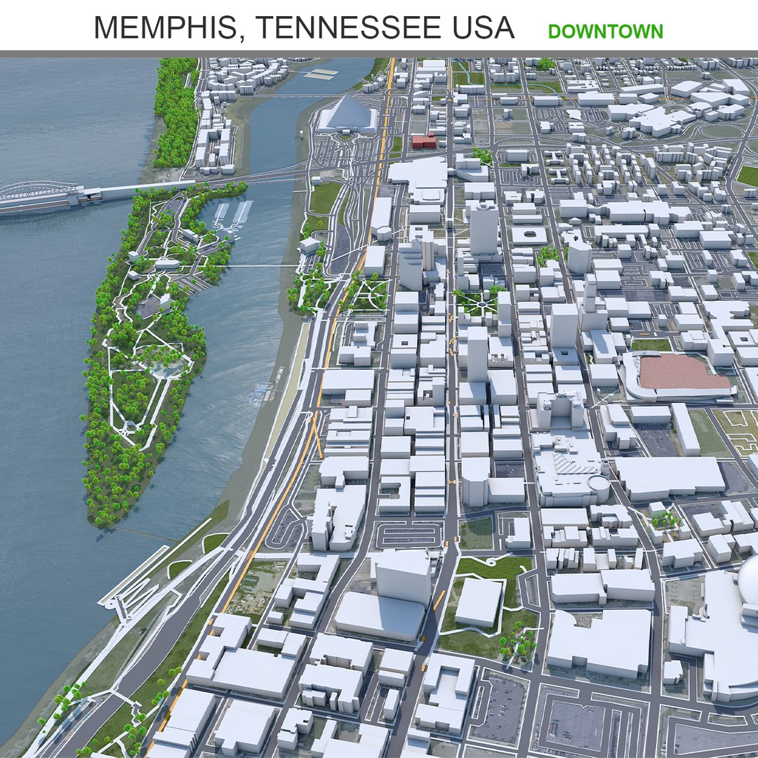 3D Memphis Downtown Tennessee USA - TurboSquid 1989304