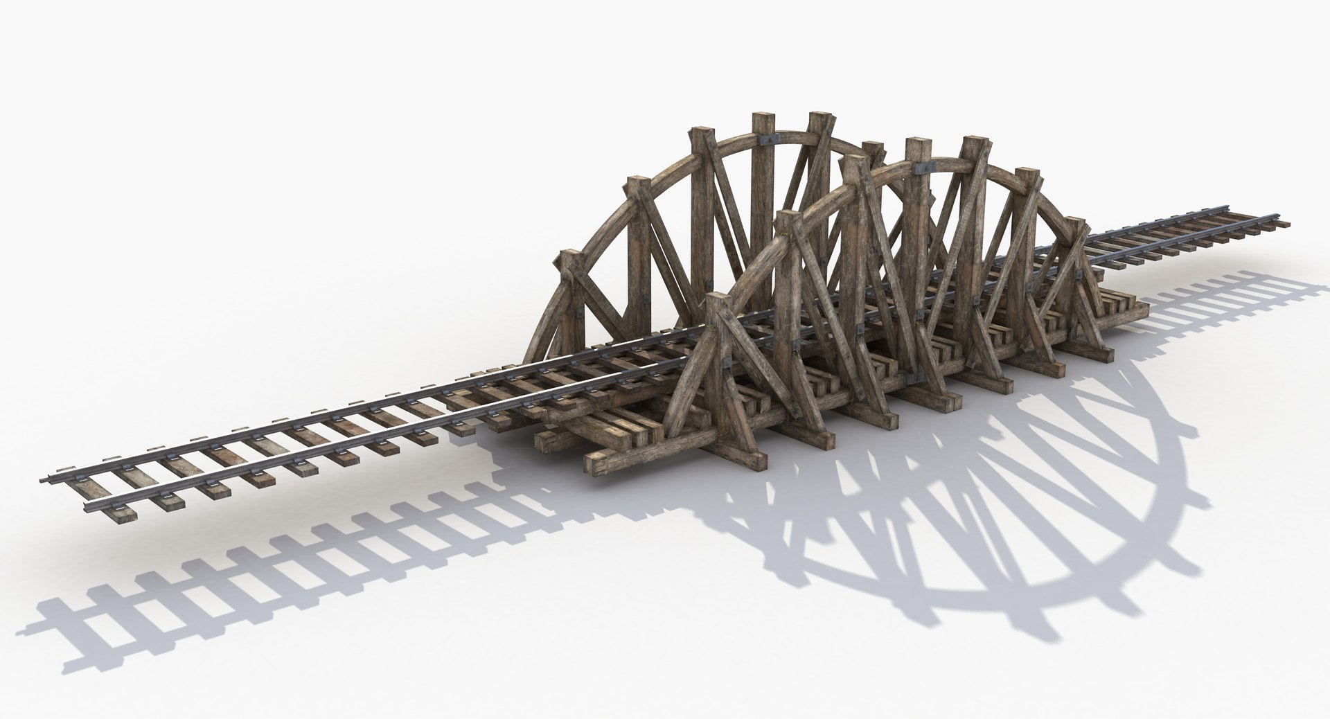 Wooden Railway Bridge 21 Model - TurboSquid 2190851