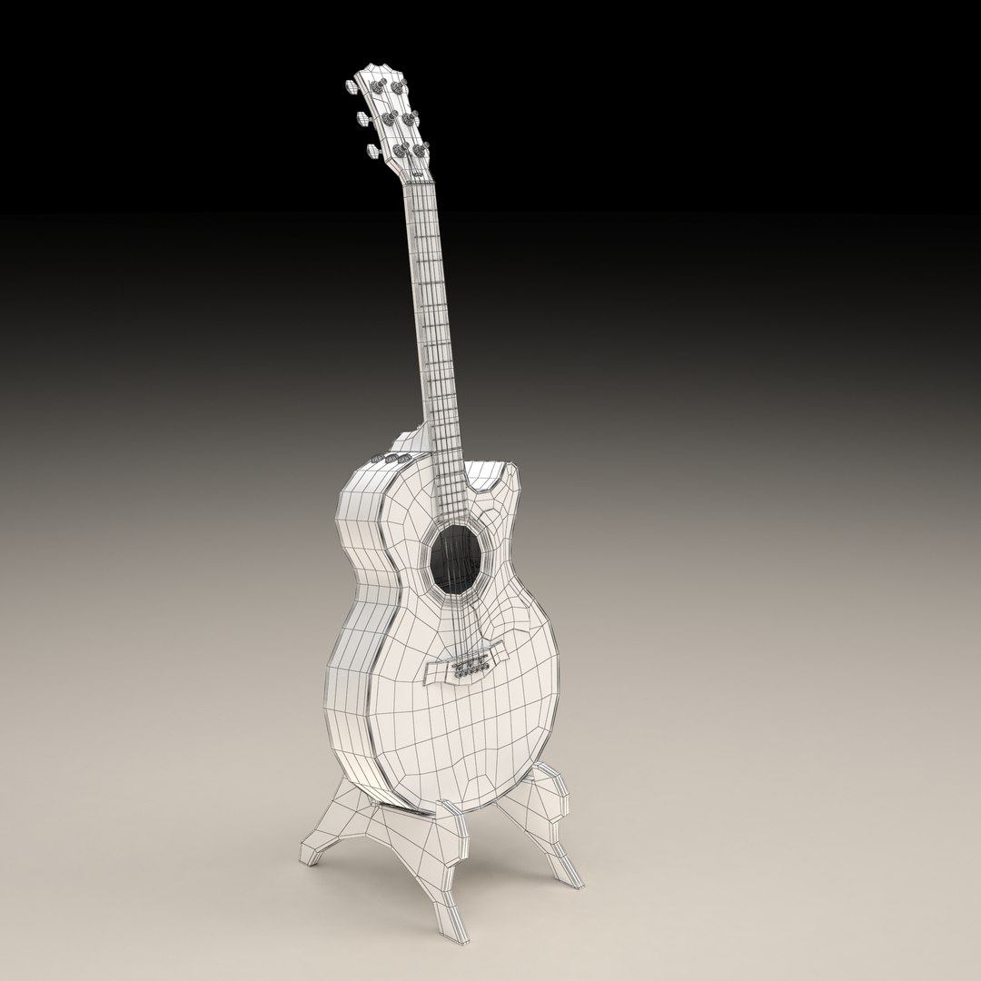 3d Model Of Acoustic Guitar
