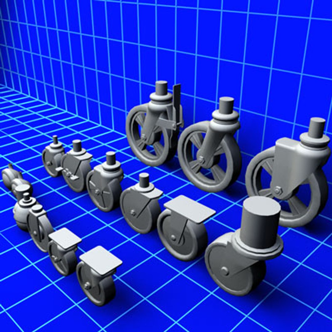 3d Model Caster Wheel 01