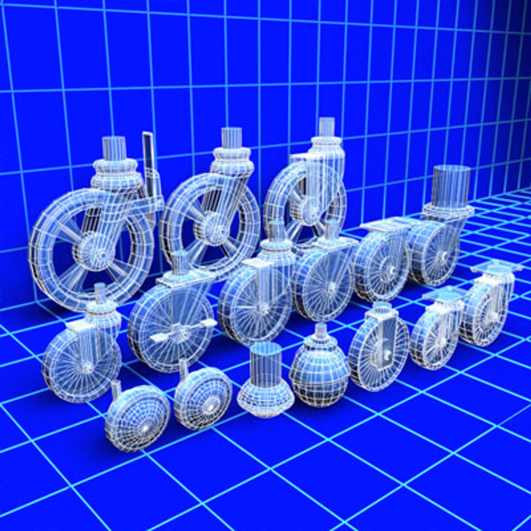 3d Model Caster Wheel 01