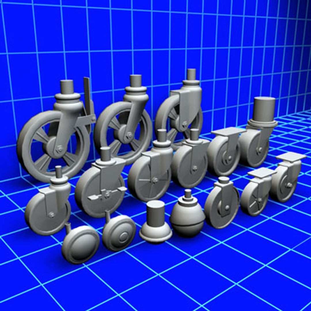 3d Model Caster Wheel 01