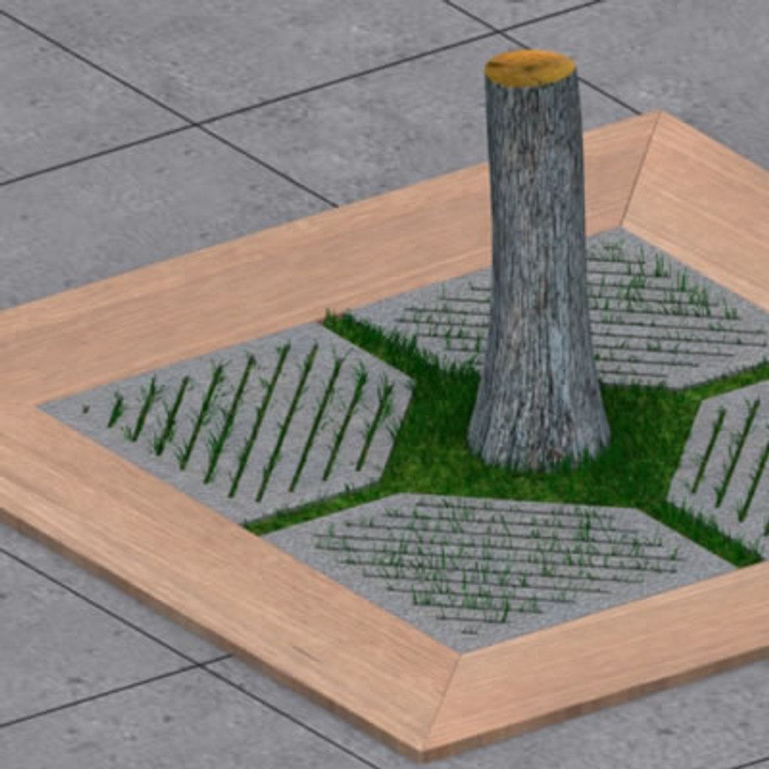 3d Model Tree Grate 01
