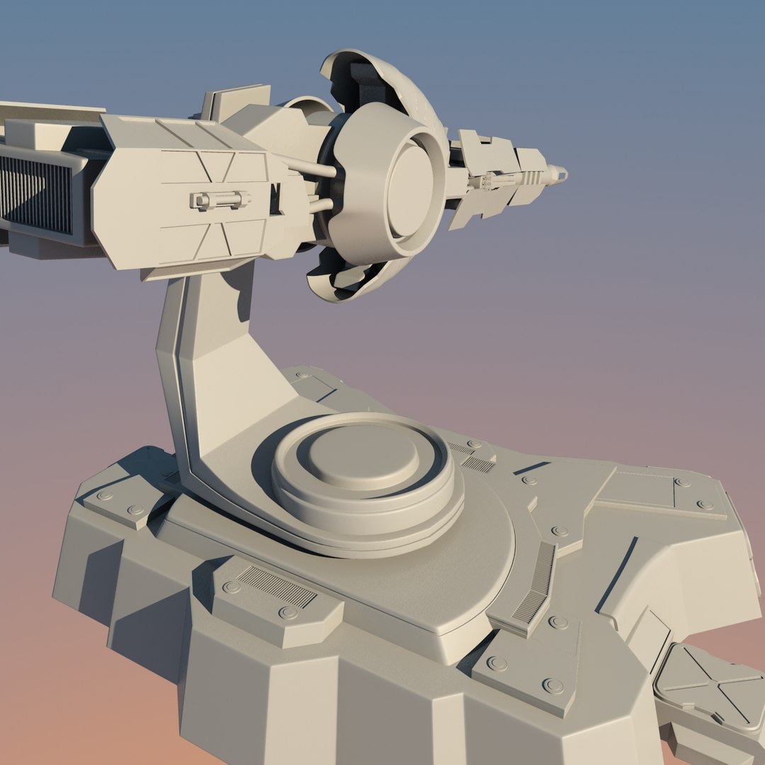 Futuristic Cannon 3d Max