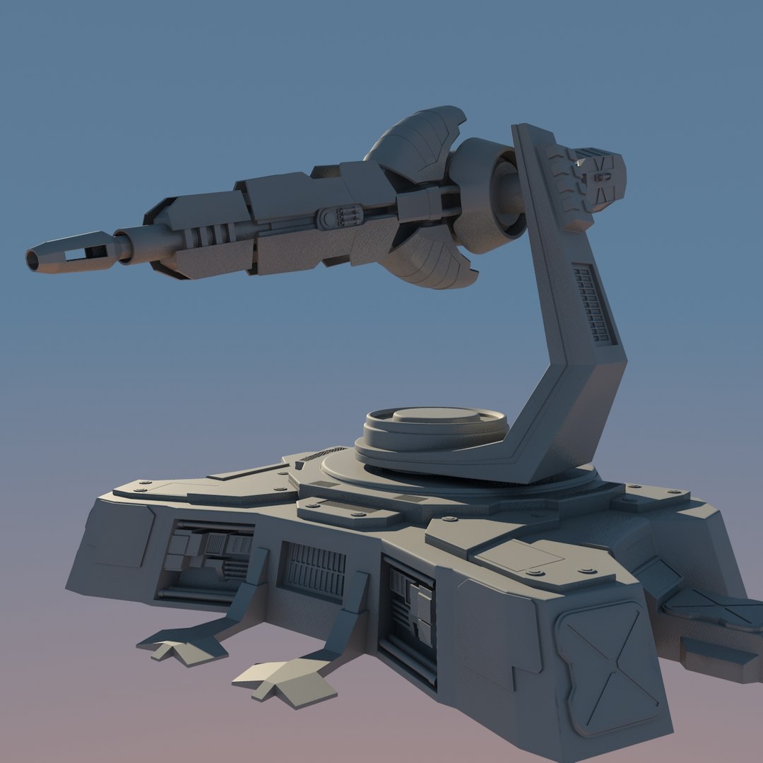 Futuristic Cannon 3d Max