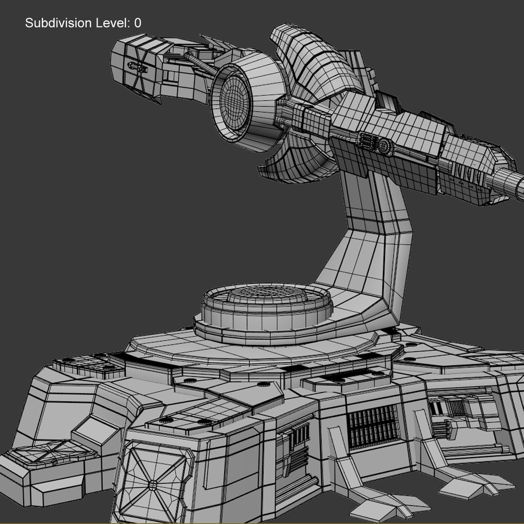 Futuristic Cannon 3d Max