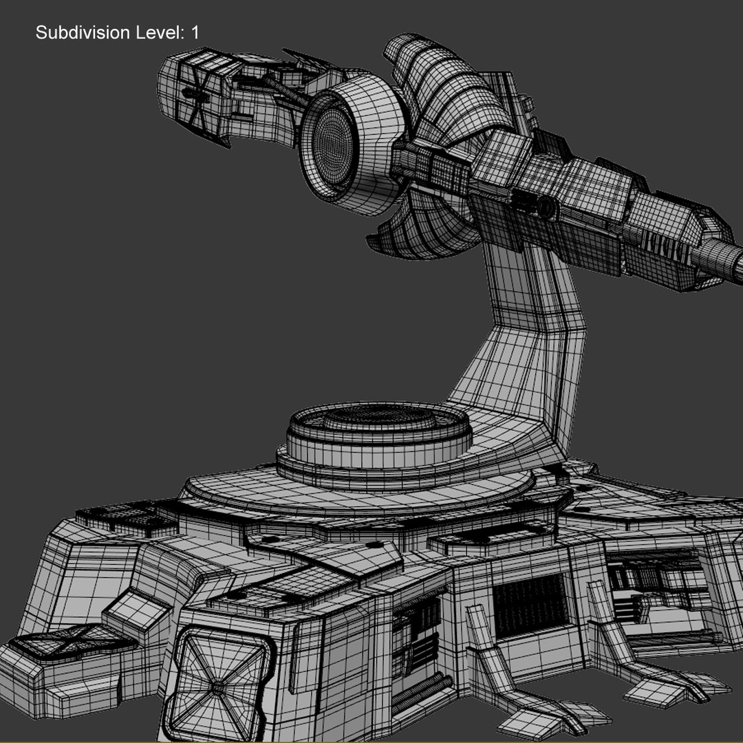 Futuristic Cannon 3d Max