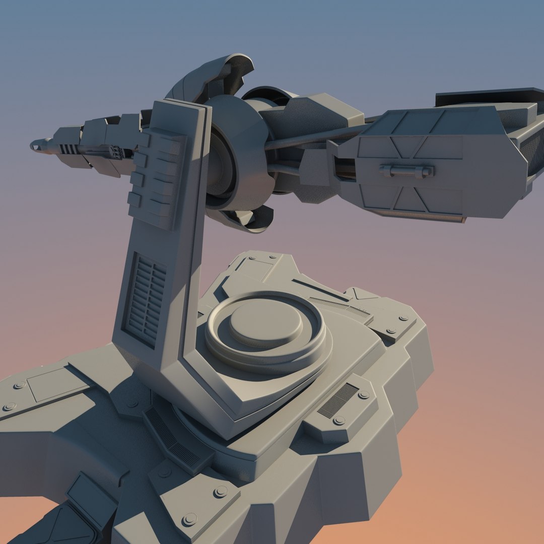 Futuristic Cannon 3d Max