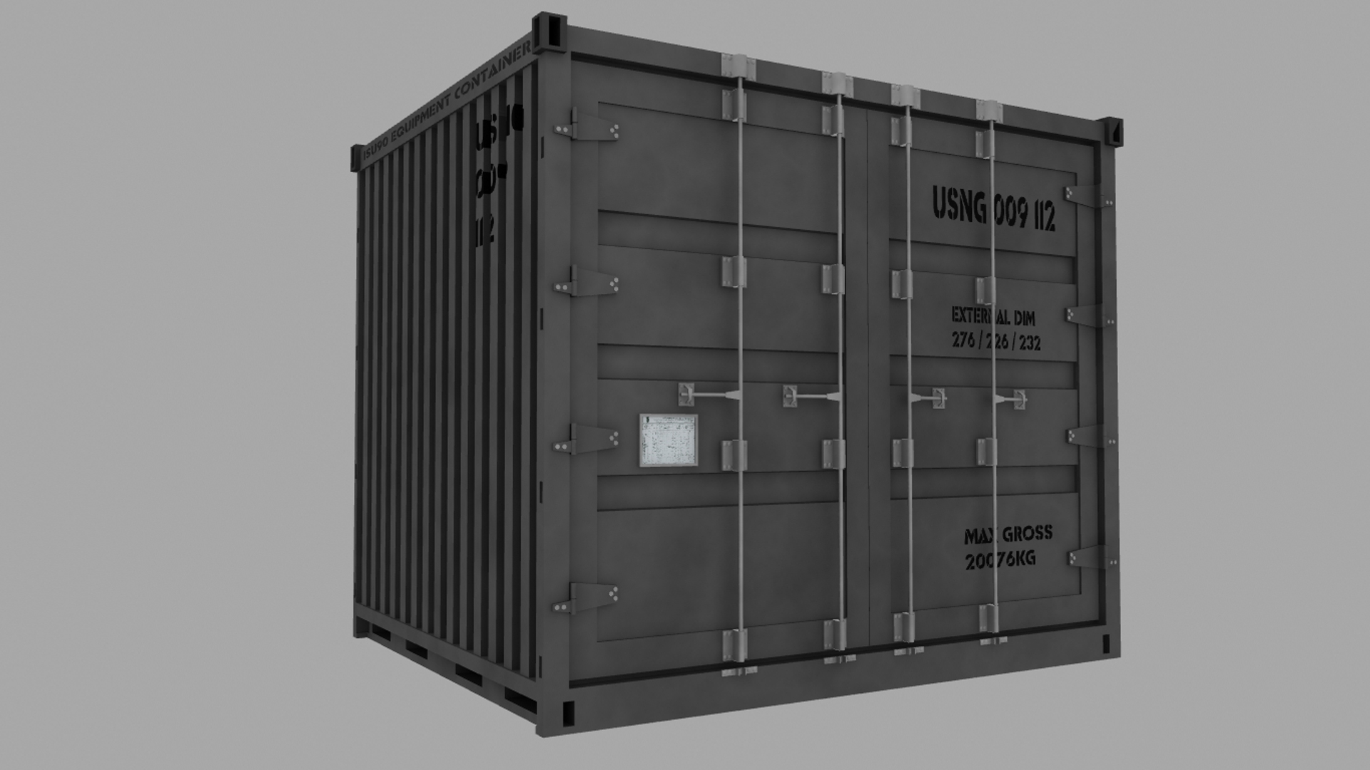 isu90 military cargo container 3d 3ds