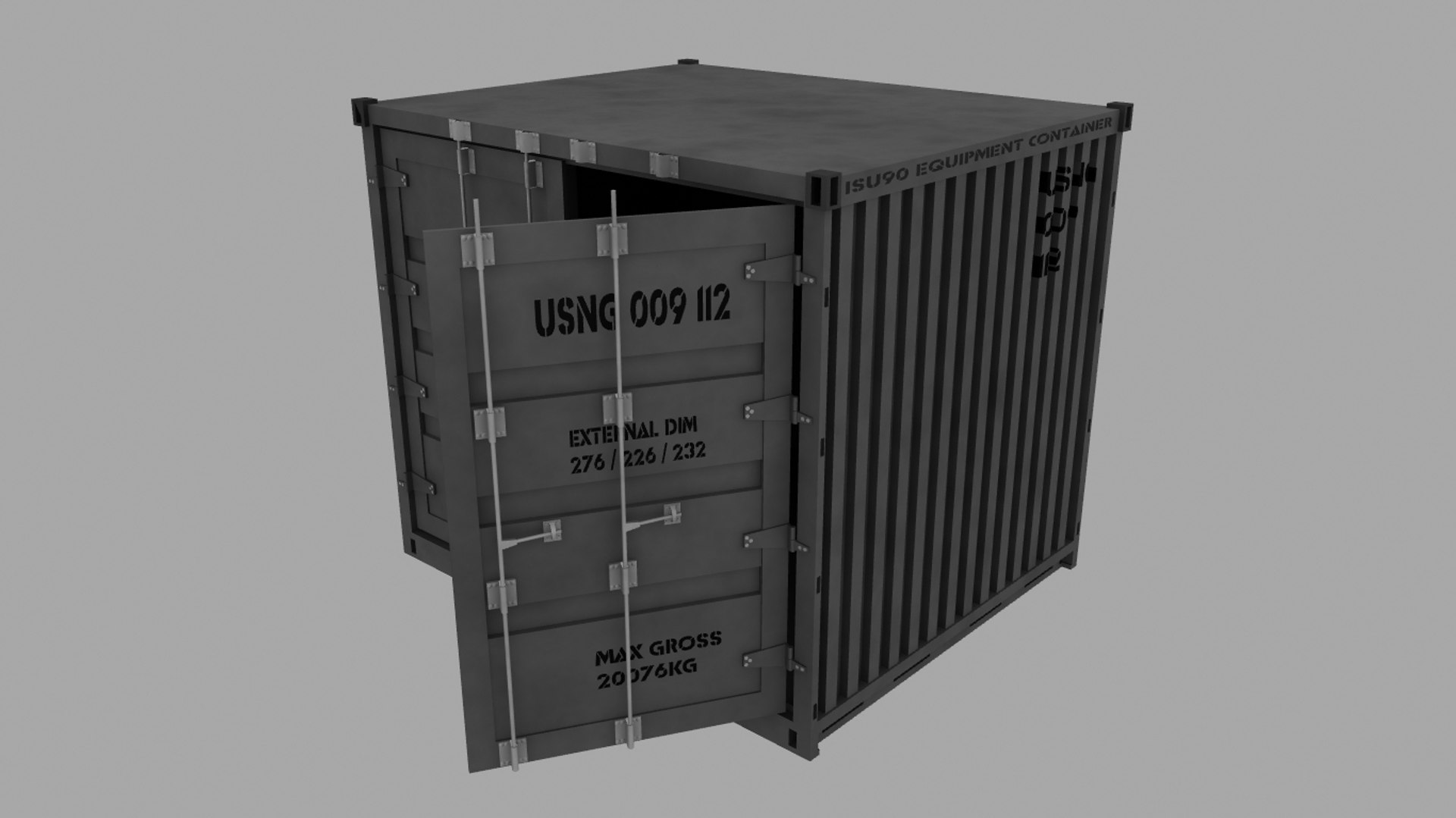 Isu90 Military Cargo Container 3d 3ds