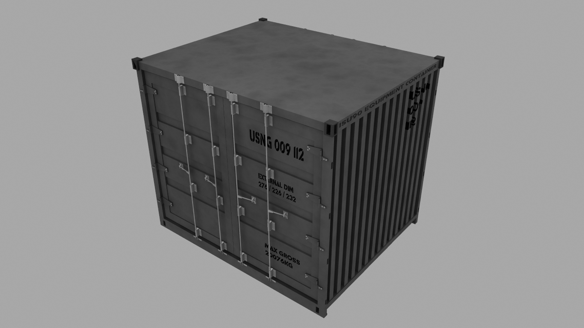 isu90 military cargo container 3d 3ds