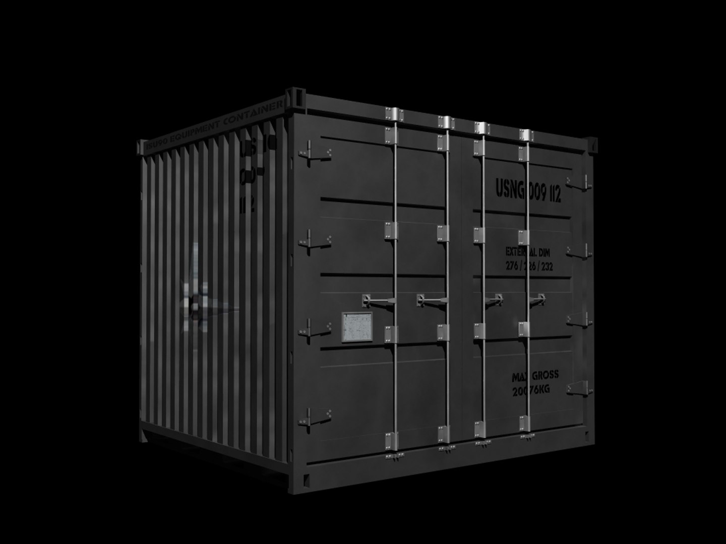 Isu90 Military Cargo Container 3d 3ds