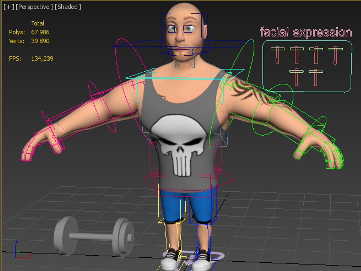 Cartoon Bodybuilder 3D Model - TurboSquid 1748555