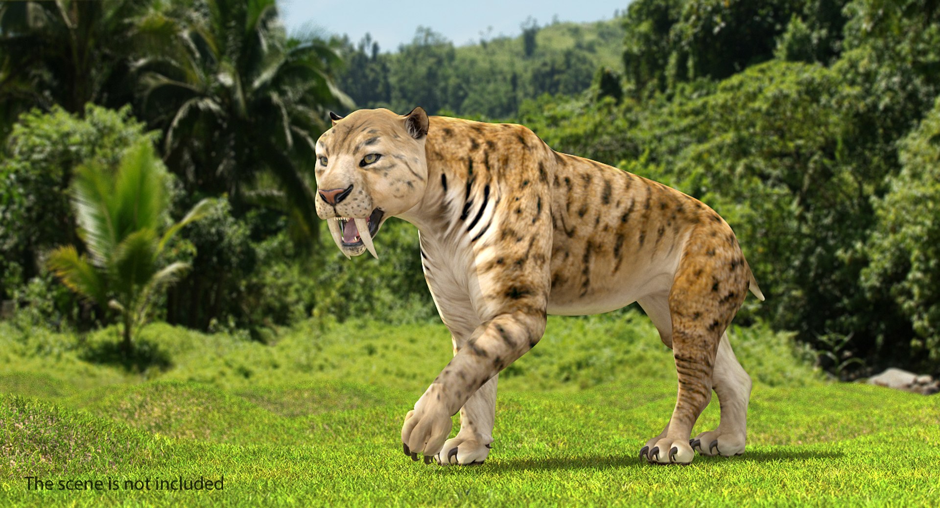 3D model saber tooth tiger rigged - TurboSquid 1379333