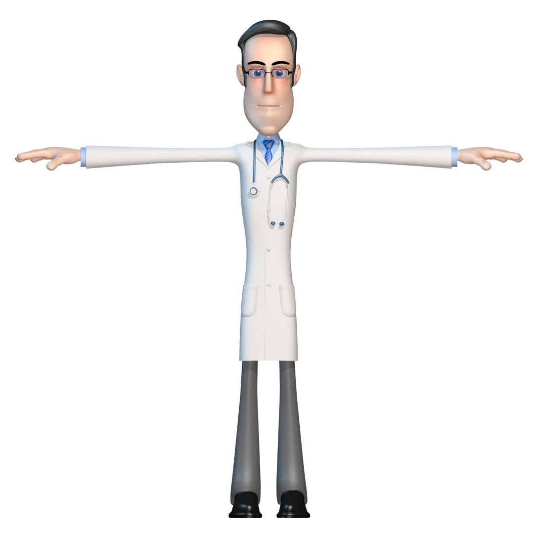 3d Cartoon Doctor Man Character Model