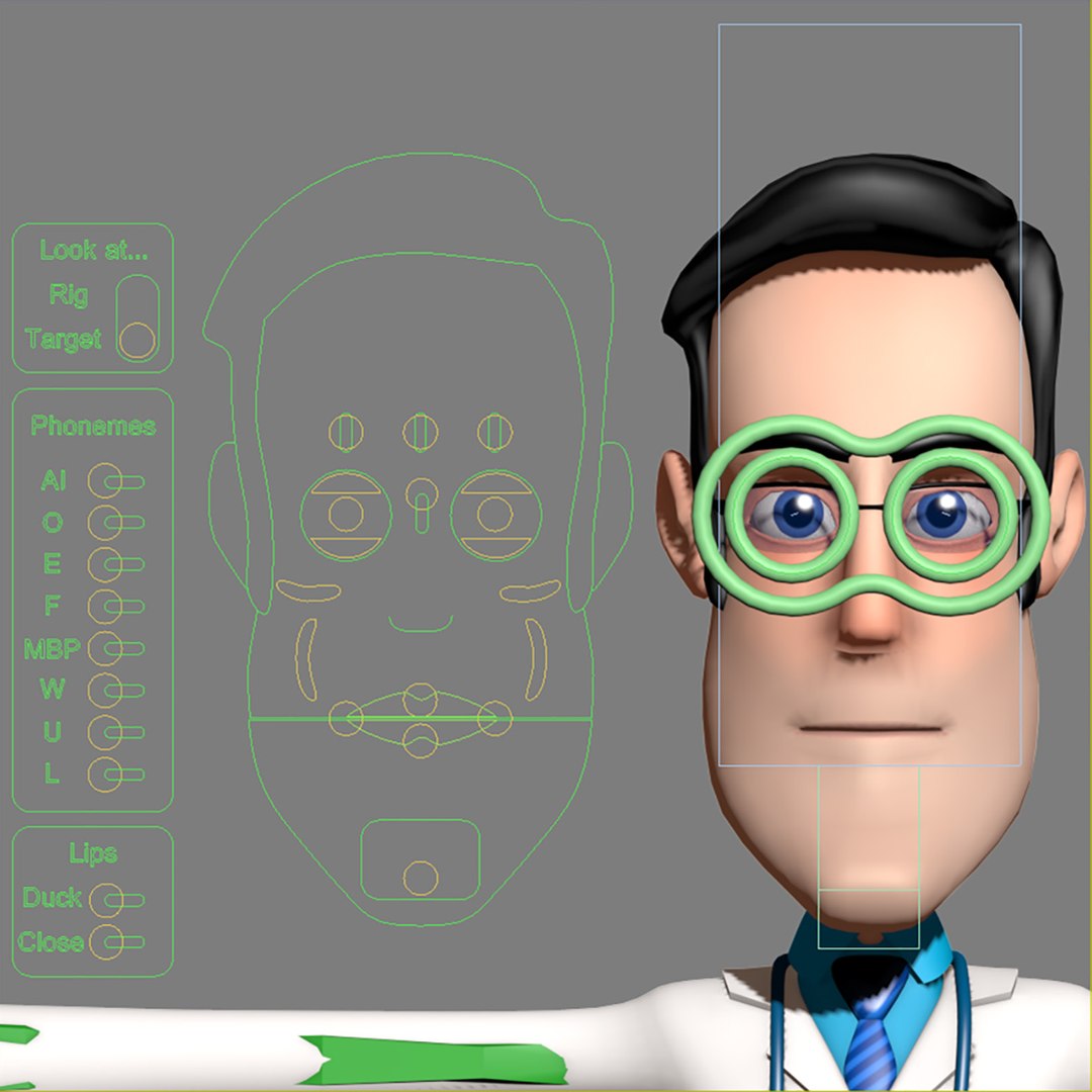 3d Cartoon Doctor Man Character Model