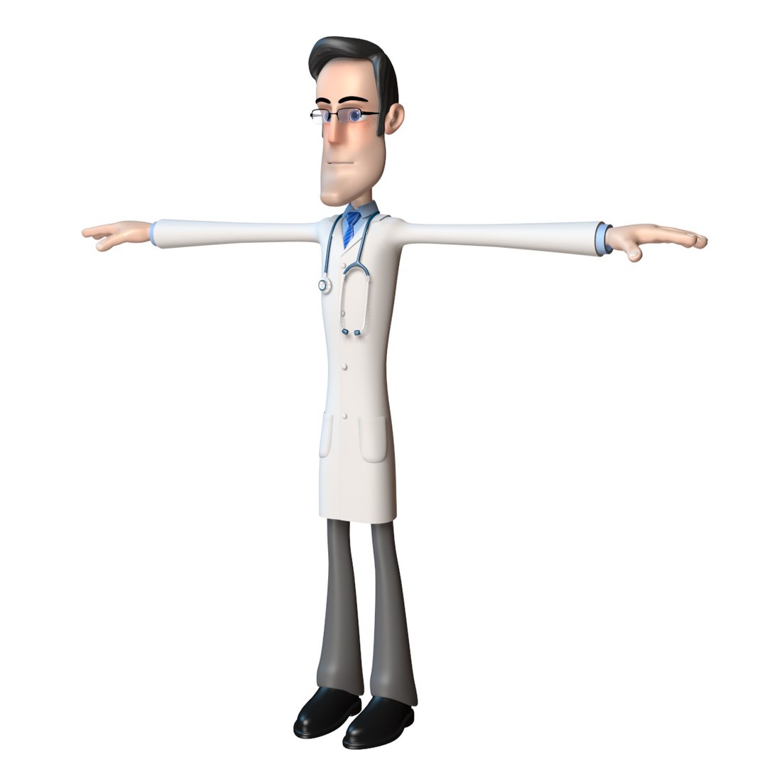 3d Cartoon Doctor Man Character Model