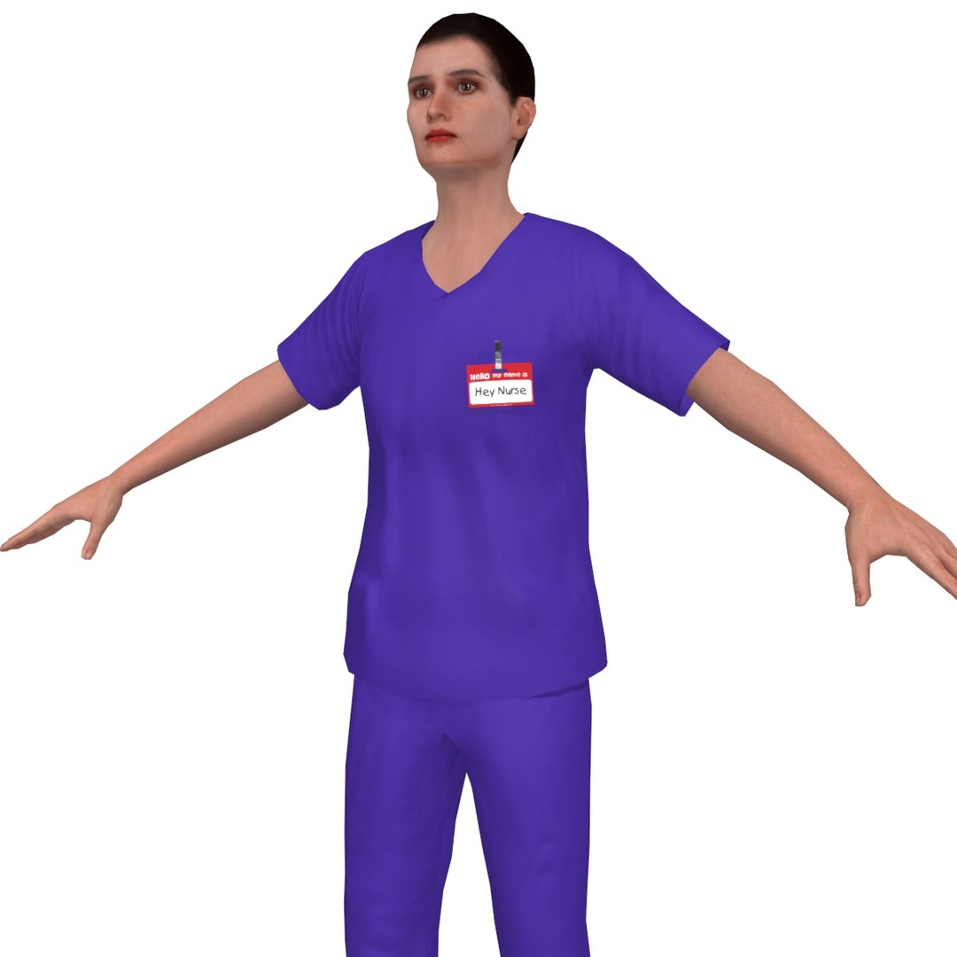3d Rigged Nurse Model