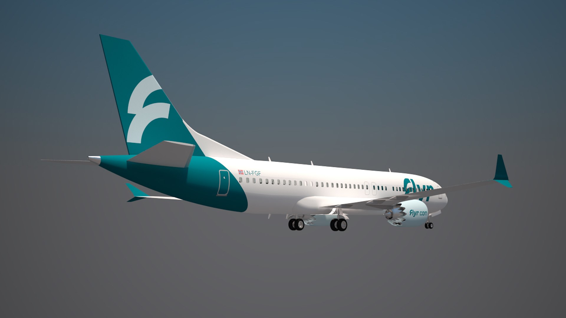 FLYR Air Boeing 737 Max 8 3D Model - TurboSquid 1964749