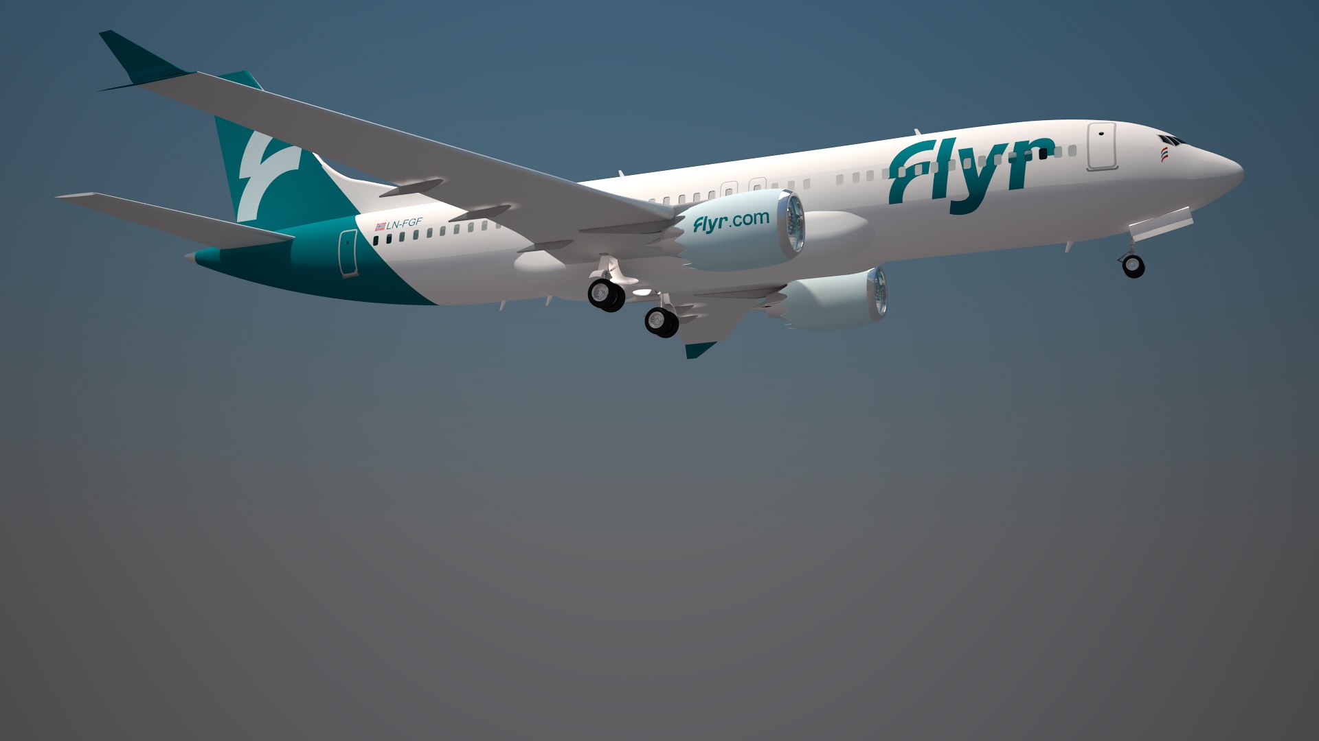 FLYR Air Boeing 737 Max 8 3D Model - TurboSquid 1964749