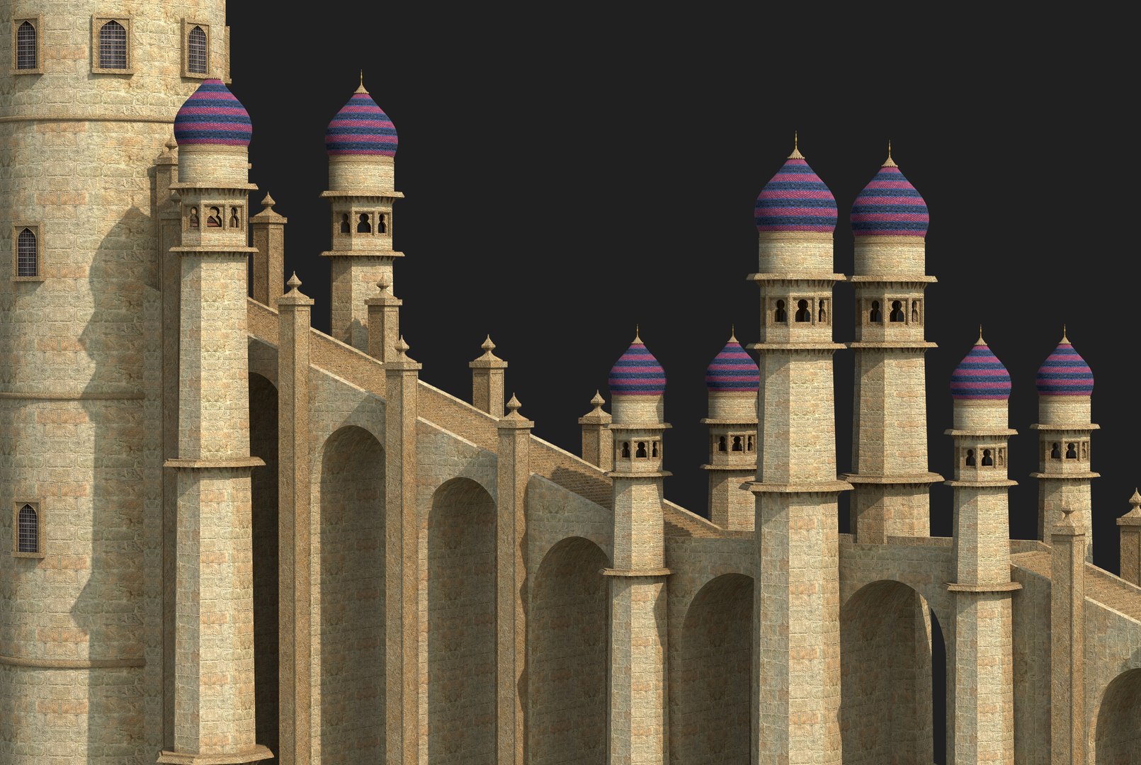 3D Fantasy Arab Tower v2 - TurboSquid 1869264