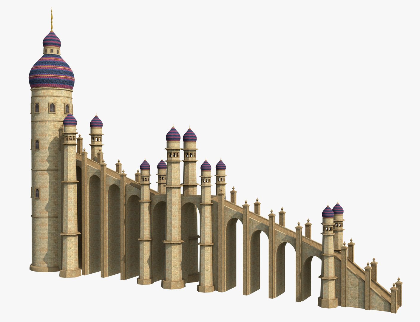 3D Fantasy Arab Tower v2 - TurboSquid 1869264