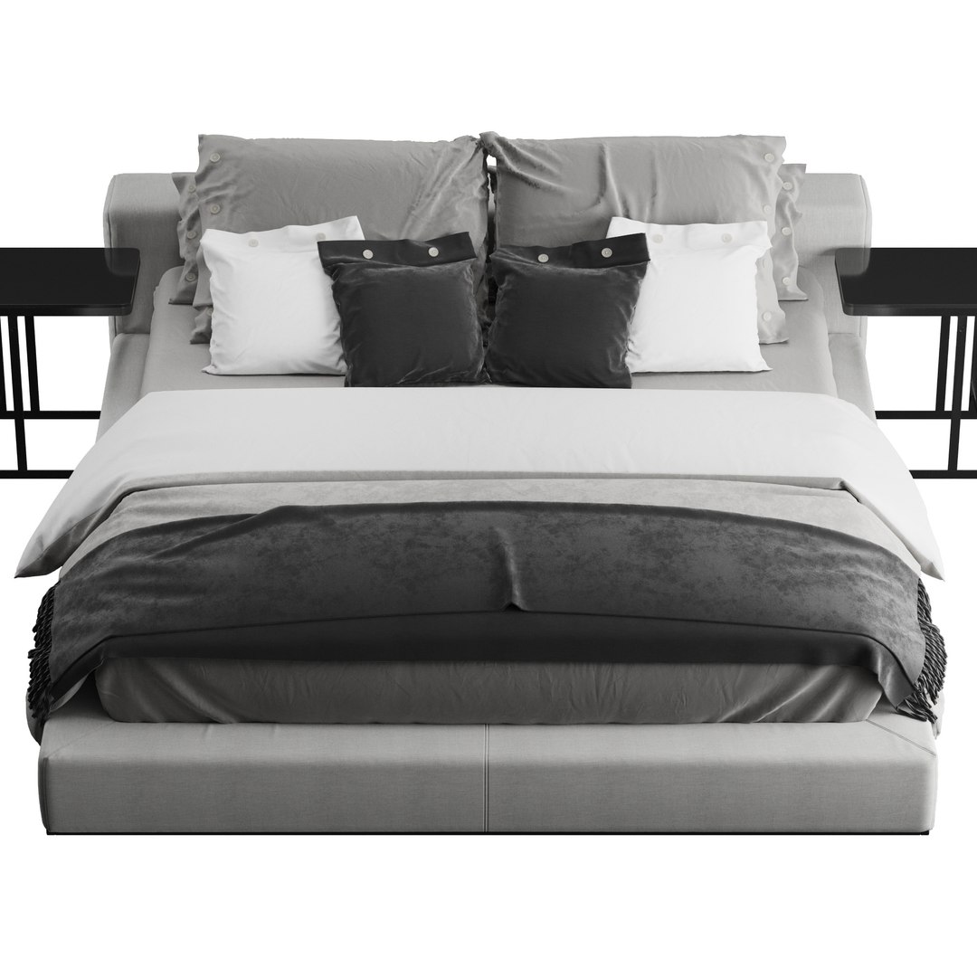 Flexform Groundpiece Bed 3D Model - TurboSquid 2125627