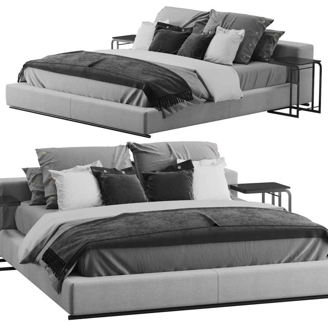 Flexform Groundpiece Bed 3D Model - TurboSquid 2125627