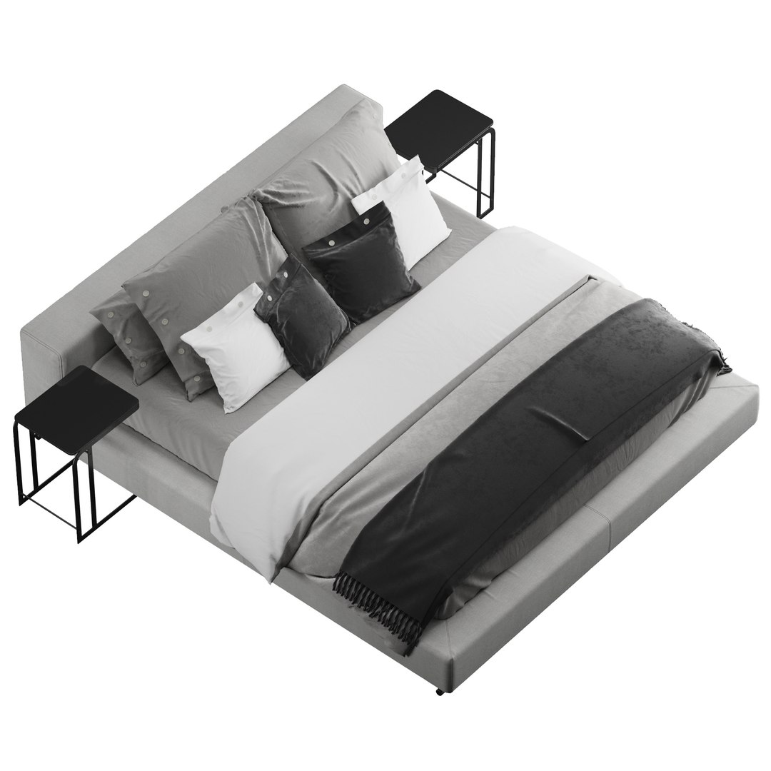 Flexform Groundpiece Bed 3D Model - TurboSquid 2125627