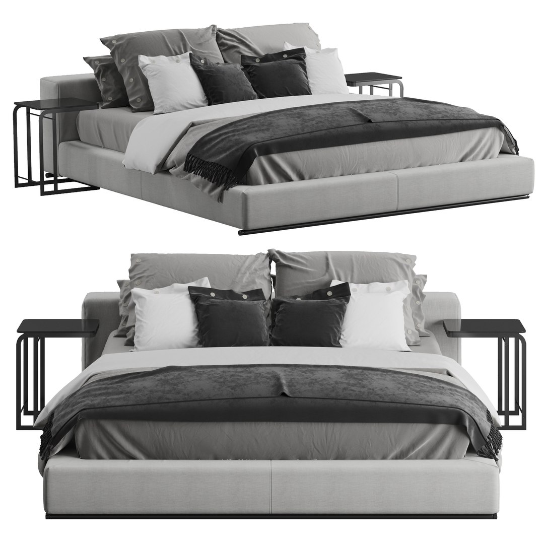 Flexform Groundpiece bed 3D model - TurboSquid 2125627