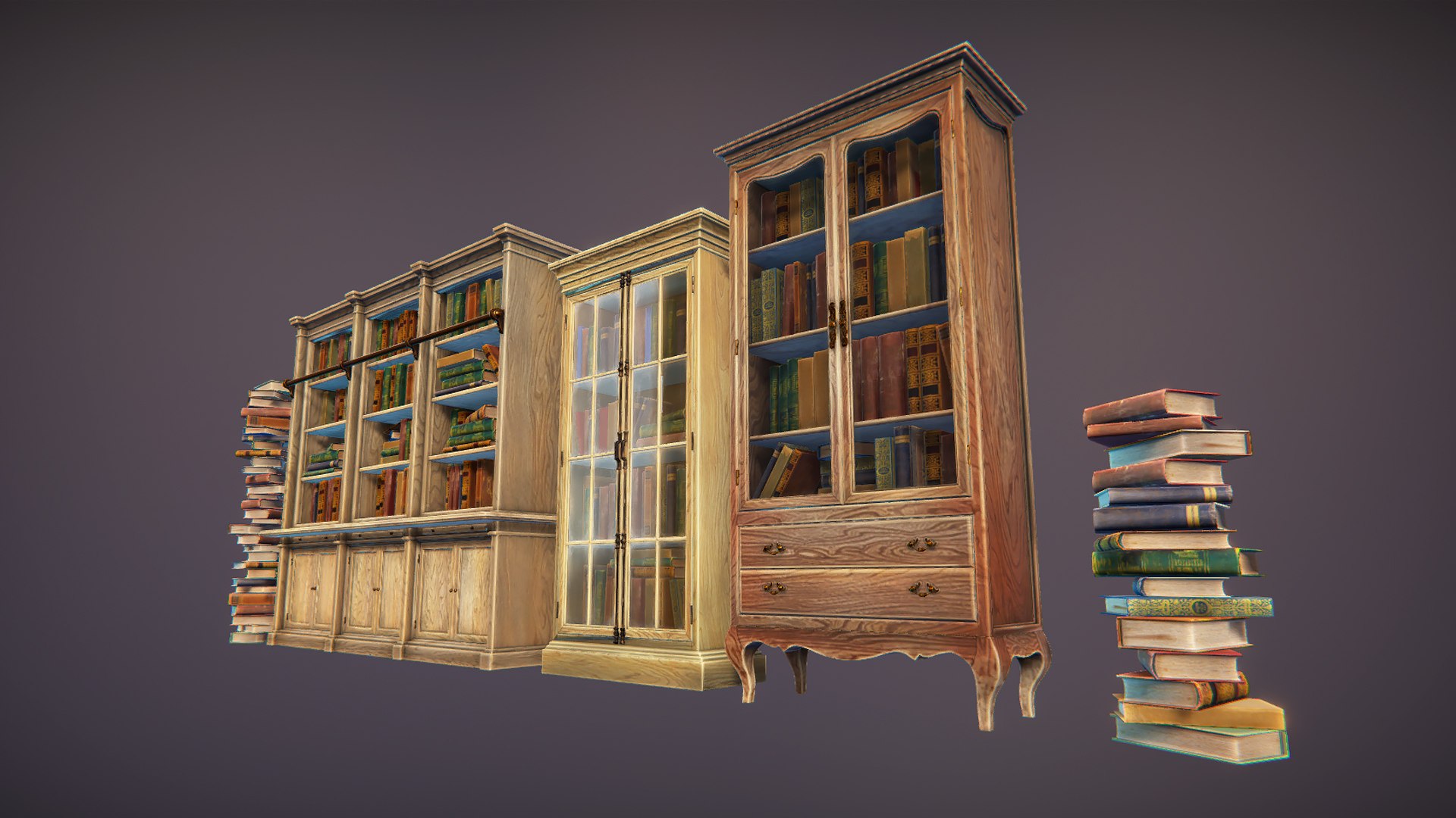 3D Model Bookcases Book - TurboSquid 1498719