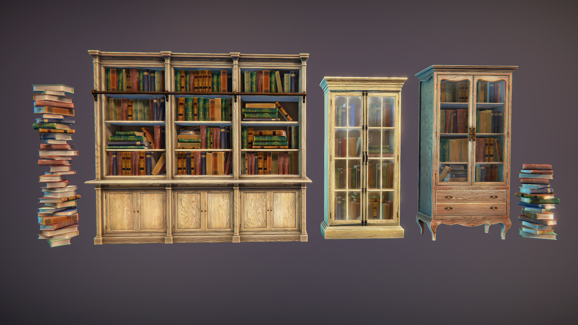 3D Model Bookcases Book - TurboSquid 1498719