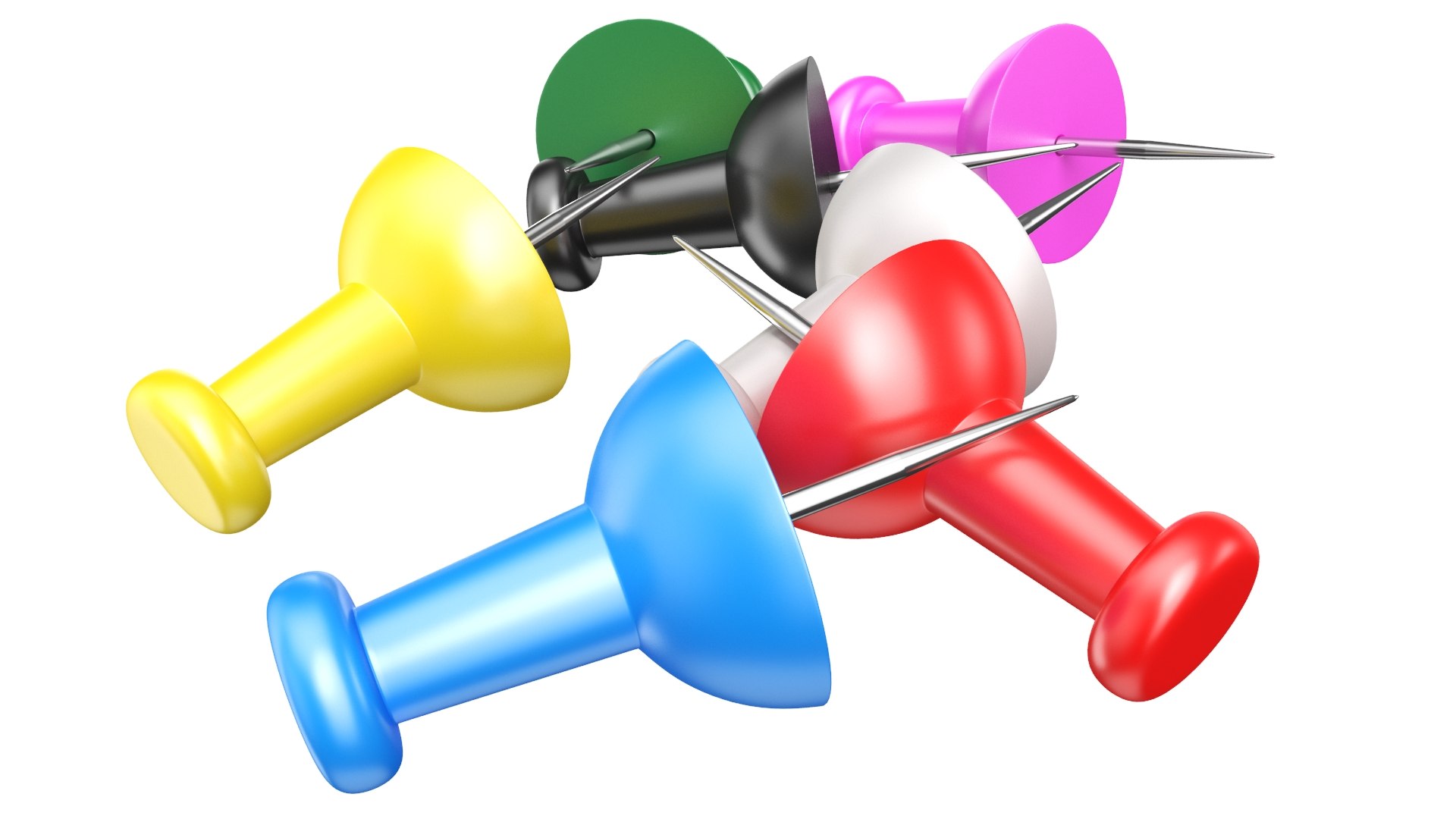 Thumbtacks 3D Model - TurboSquid 1917327