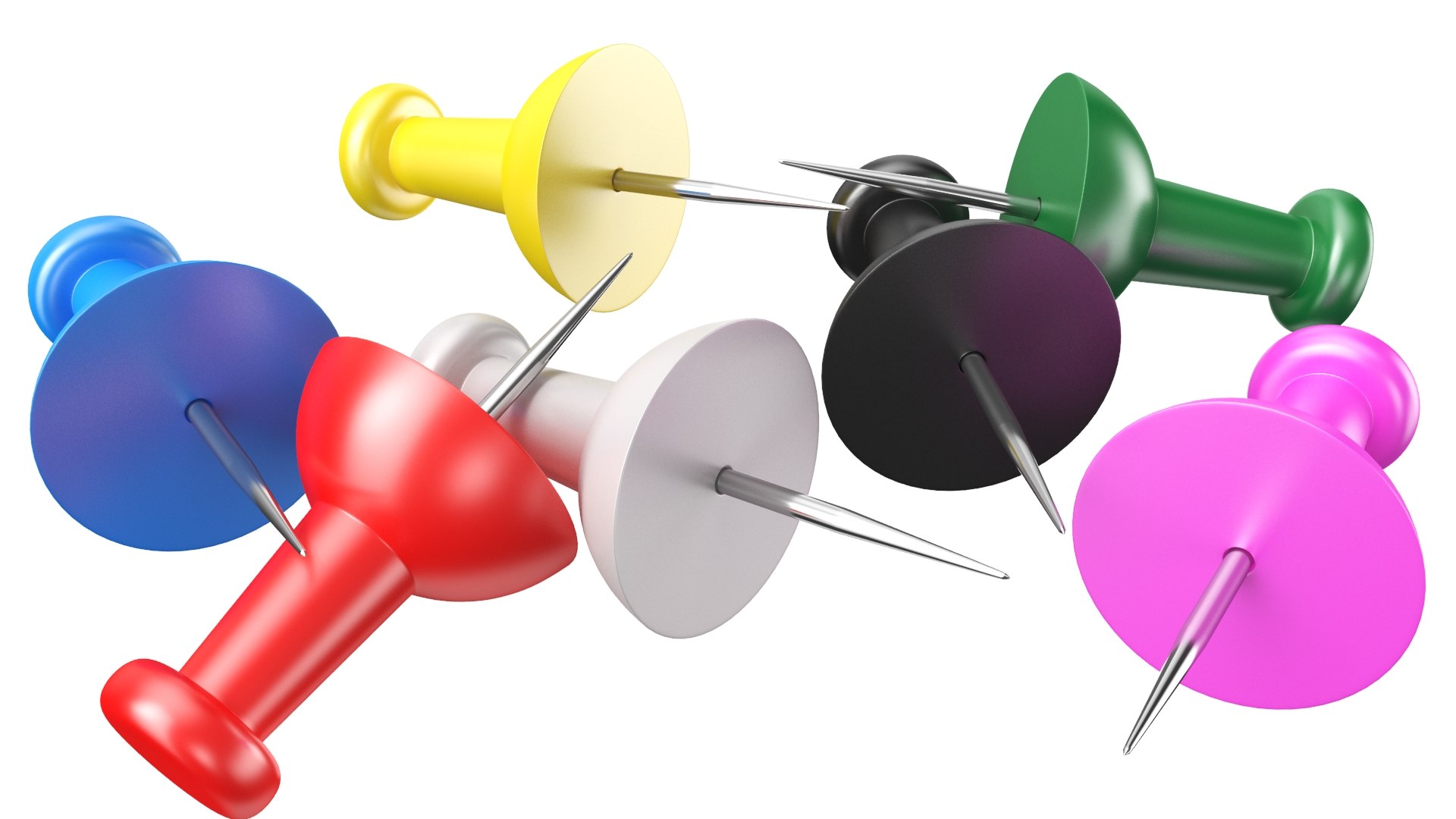 Thumbtacks 3D Model - TurboSquid 1917327