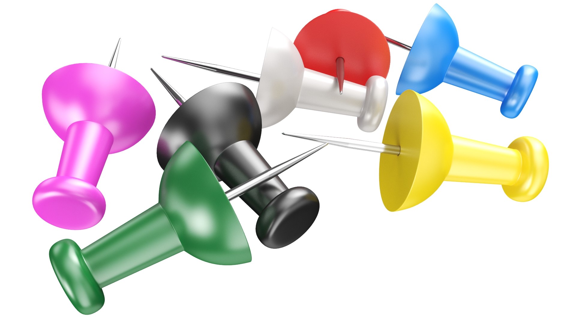 Thumbtacks 3D Model - TurboSquid 1917327