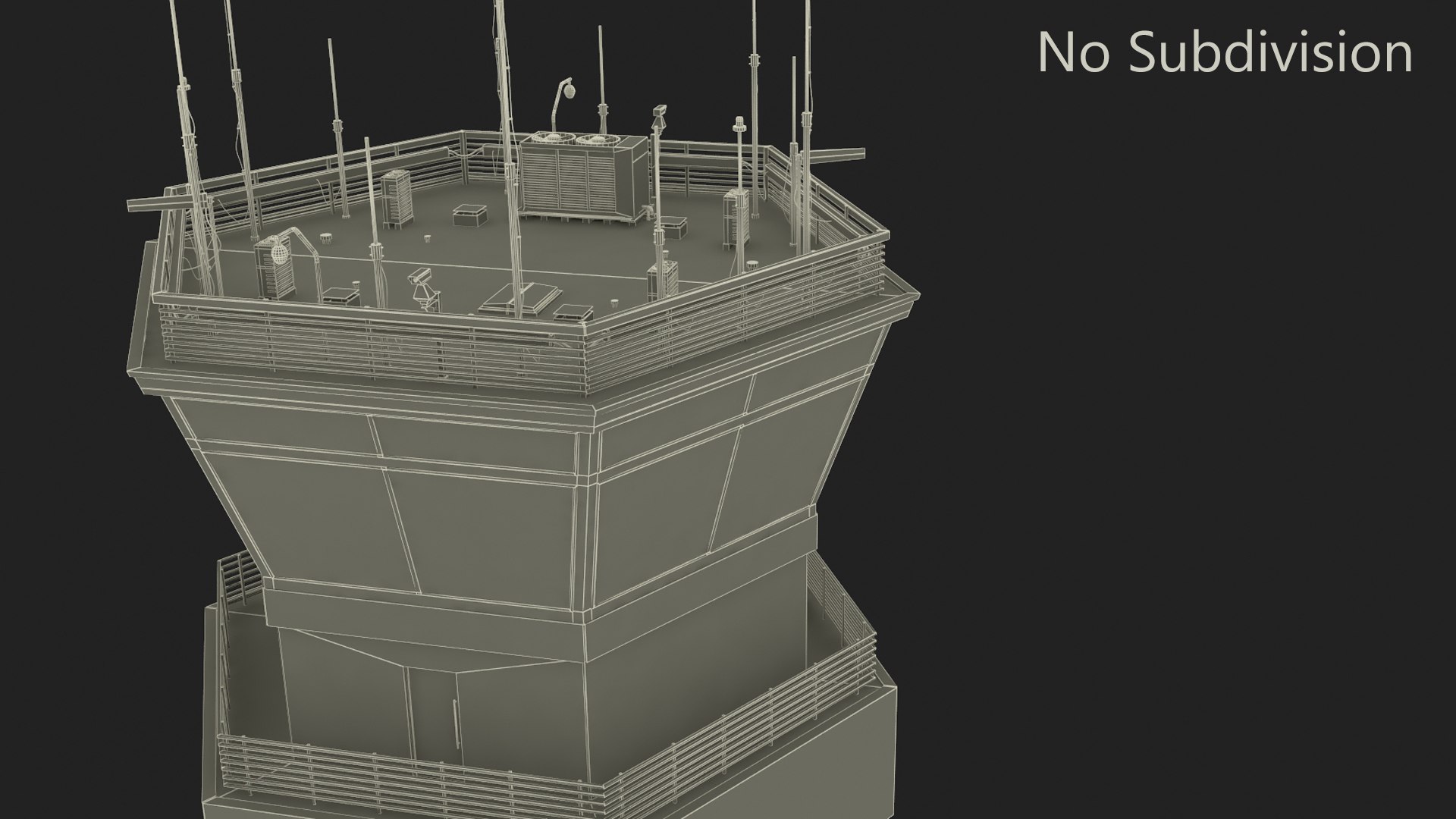 Air Force Base Control Tower 3D Model - TurboSquid 2317799