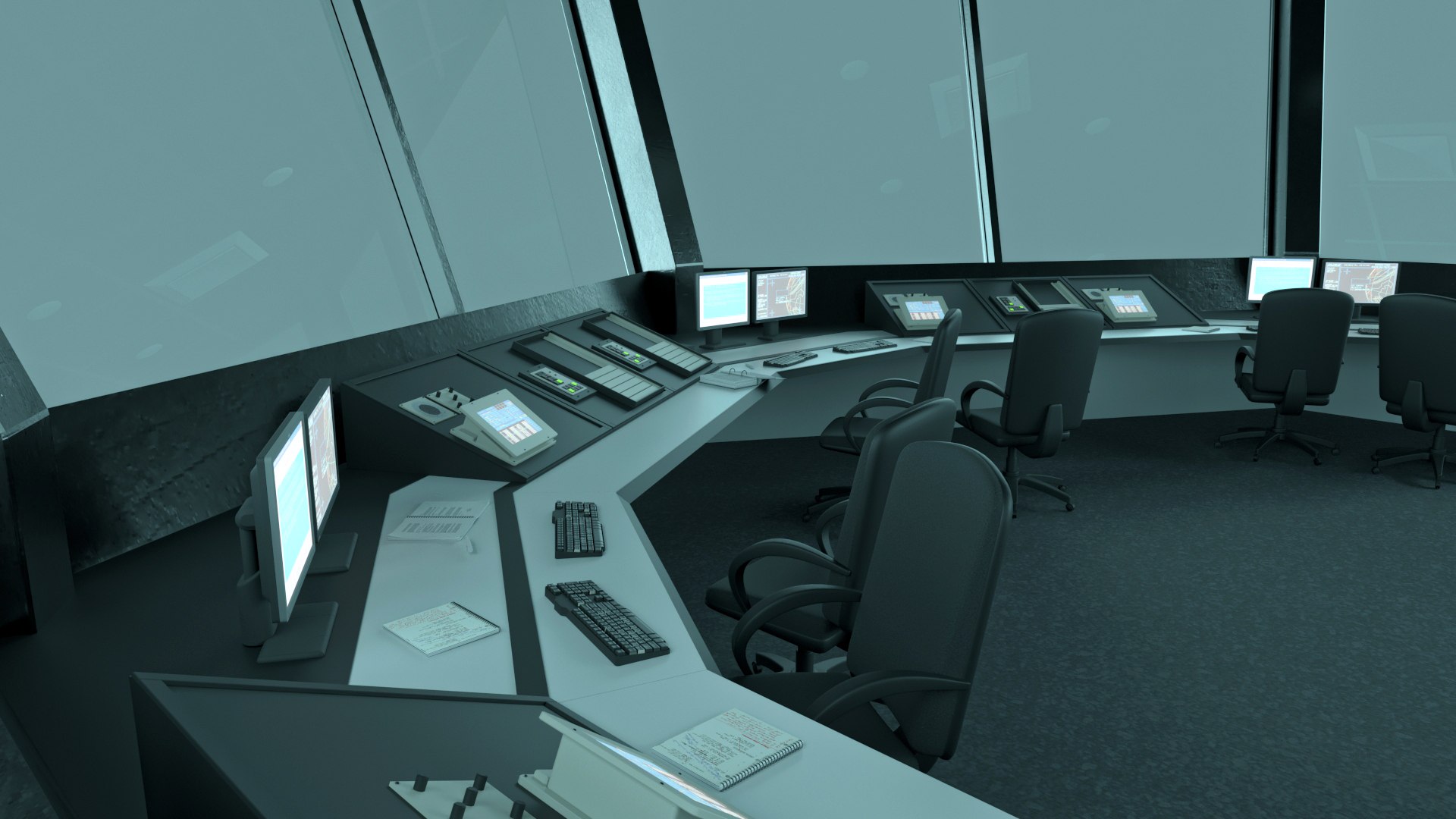 Air Force Base Control Tower 3D Model - TurboSquid 2317799