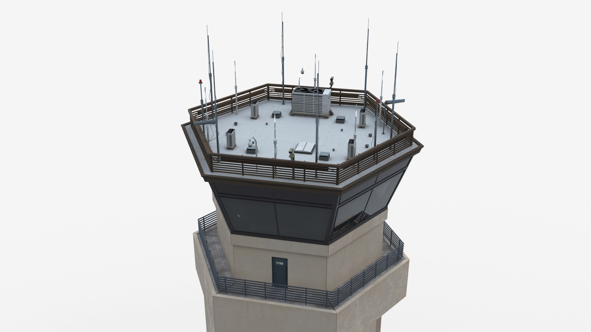 Air Force Base Control Tower 3D Model - TurboSquid 2317799