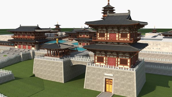 3D chinese ancient city model - TurboSquid 1671469