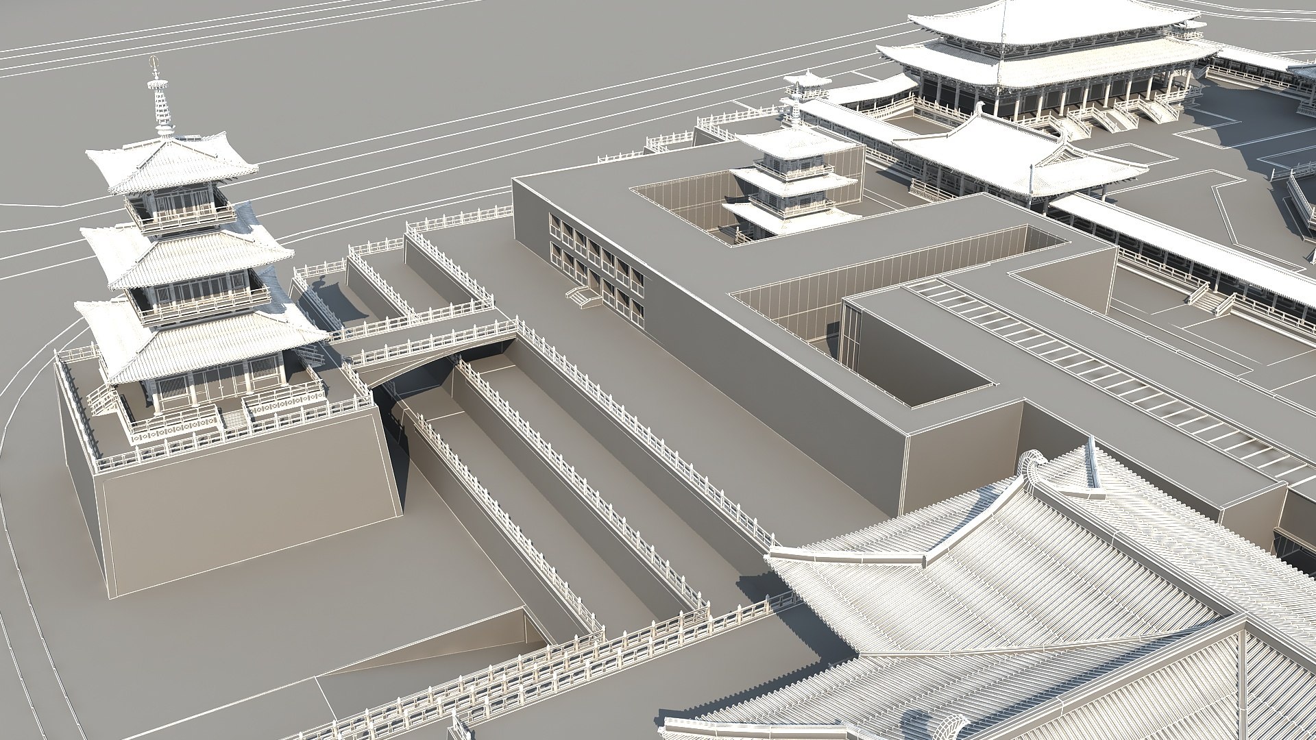 3D chinese ancient city model - TurboSquid 1671469