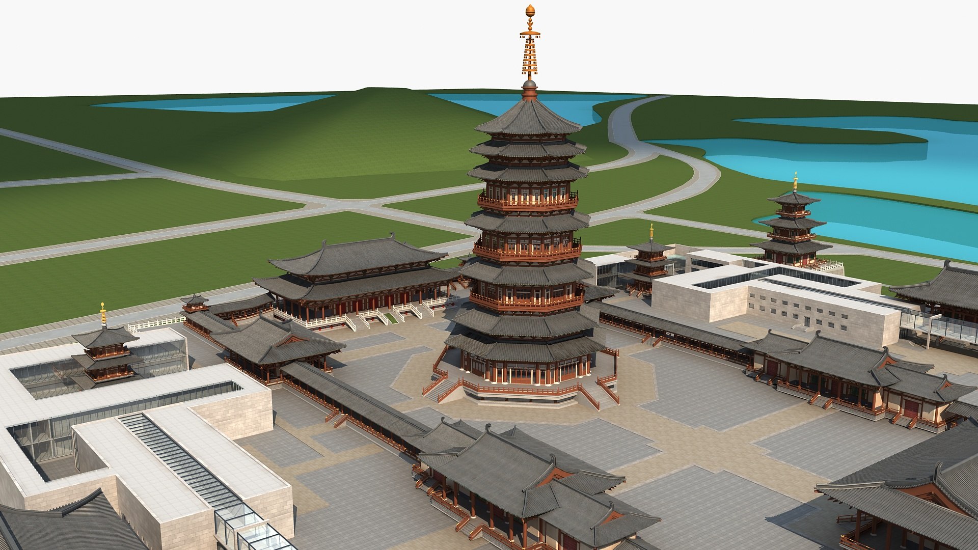3D chinese ancient city model - TurboSquid 1671469