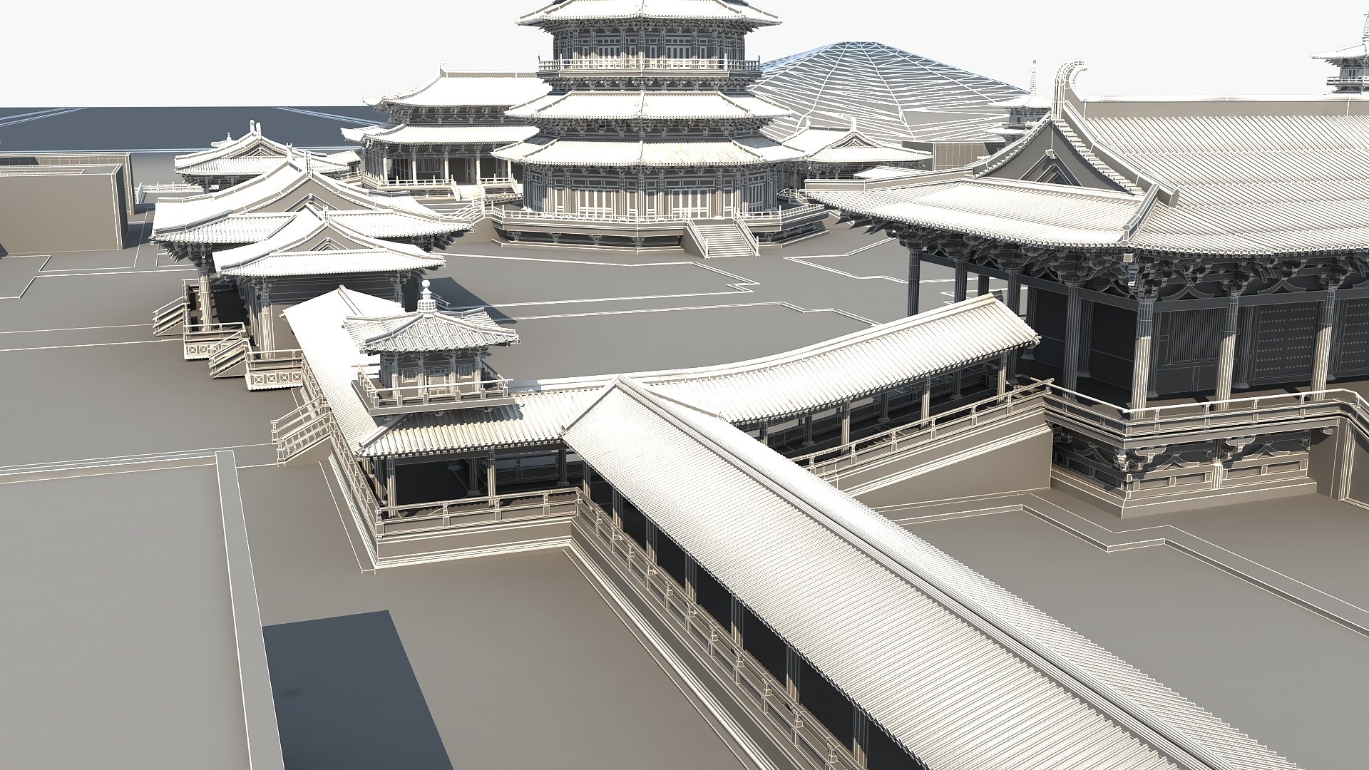 3D chinese ancient city model - TurboSquid 1671469