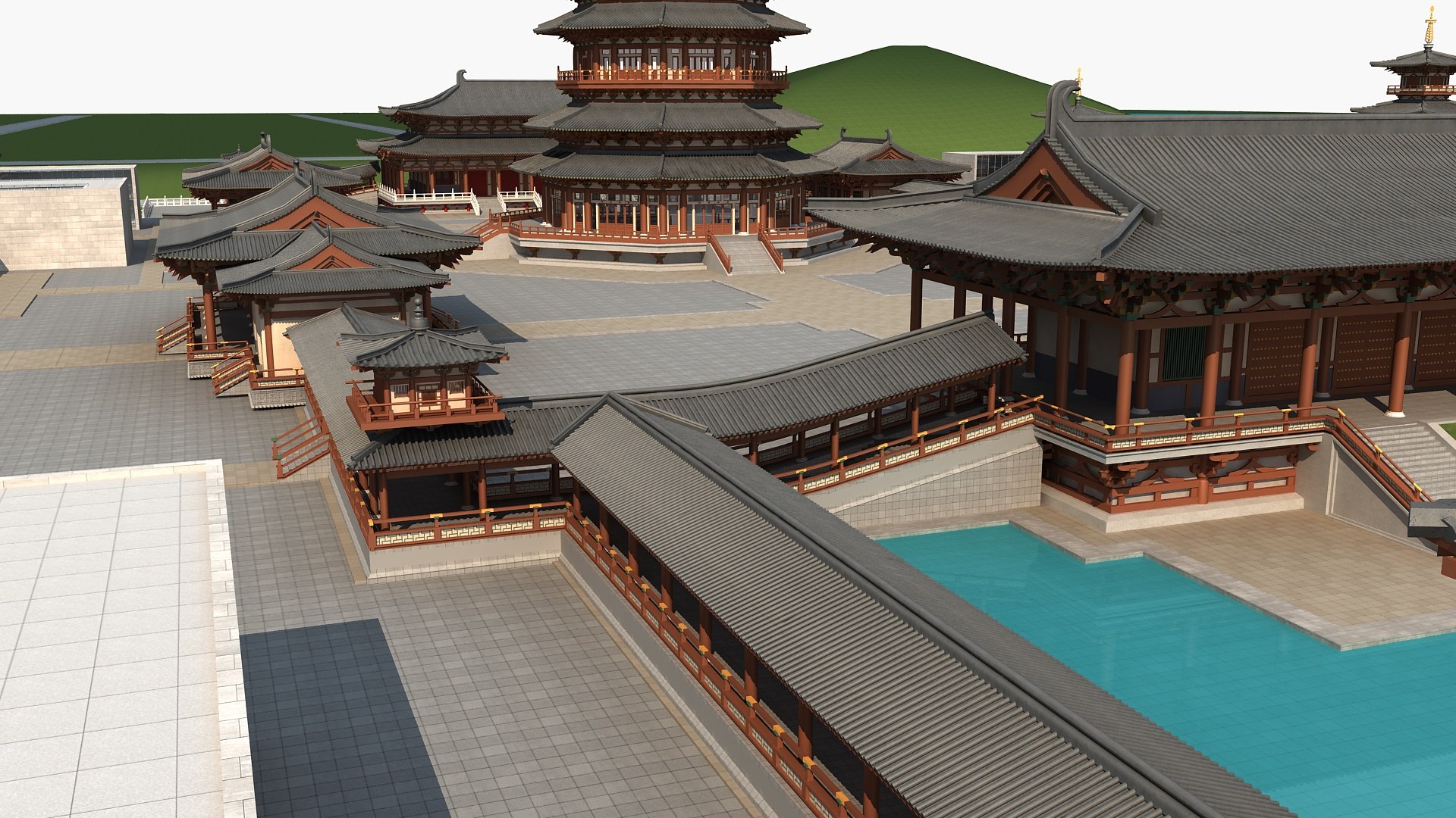 3D chinese ancient city model - TurboSquid 1671469