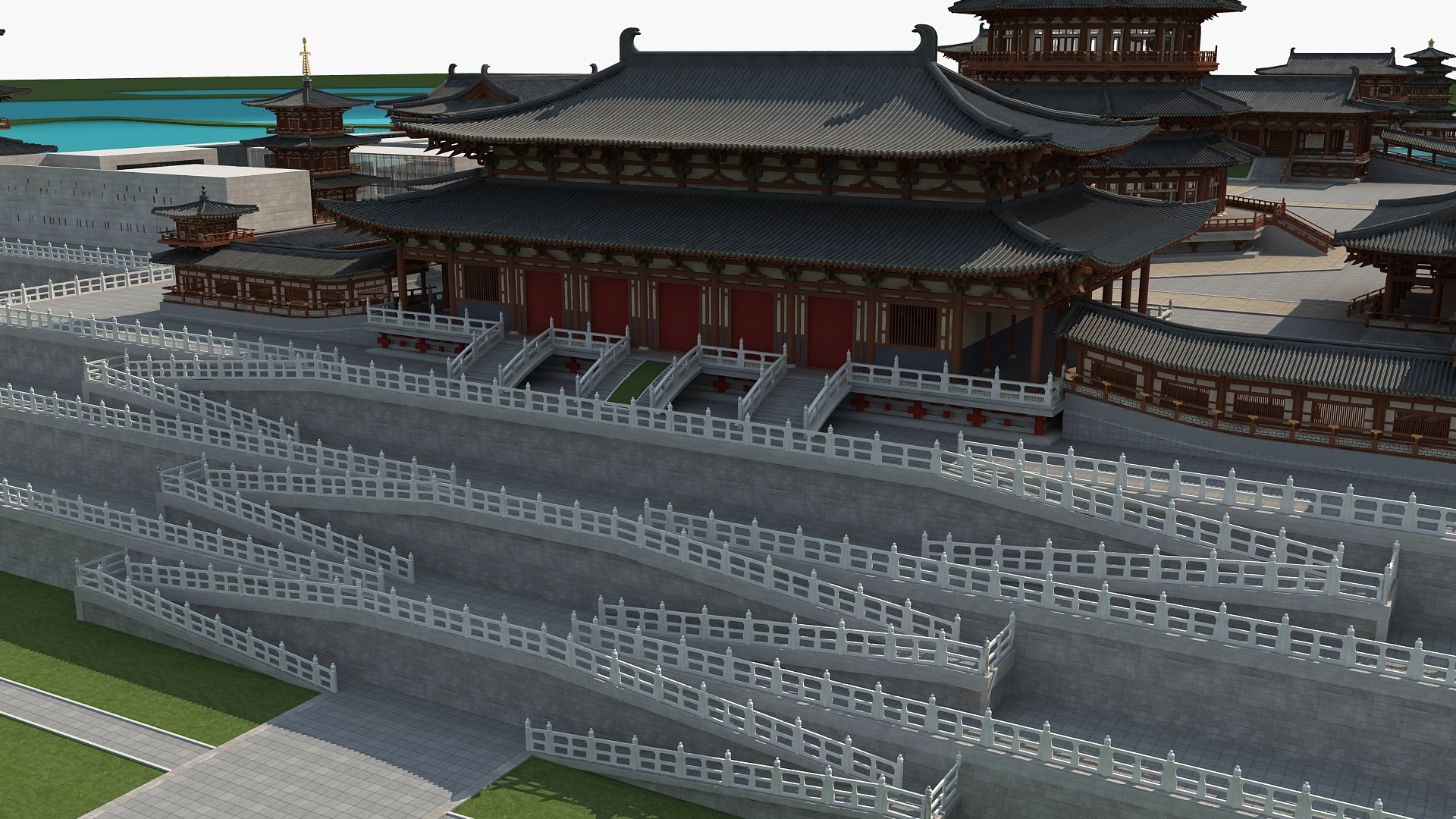 3D chinese ancient city model - TurboSquid 1671469
