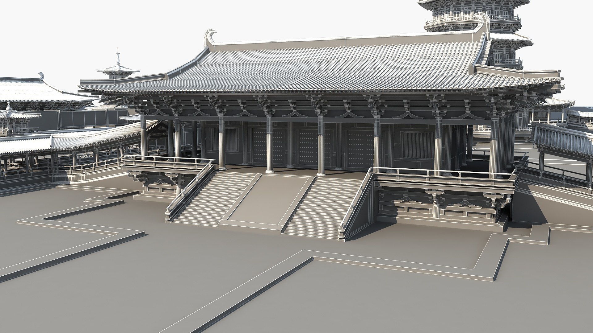 3D chinese ancient city model - TurboSquid 1671469
